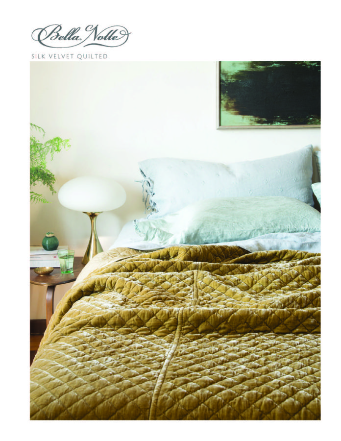 Bella Notte Fabric Collection - Silk Velvet Quilted by Bella Notte Linens