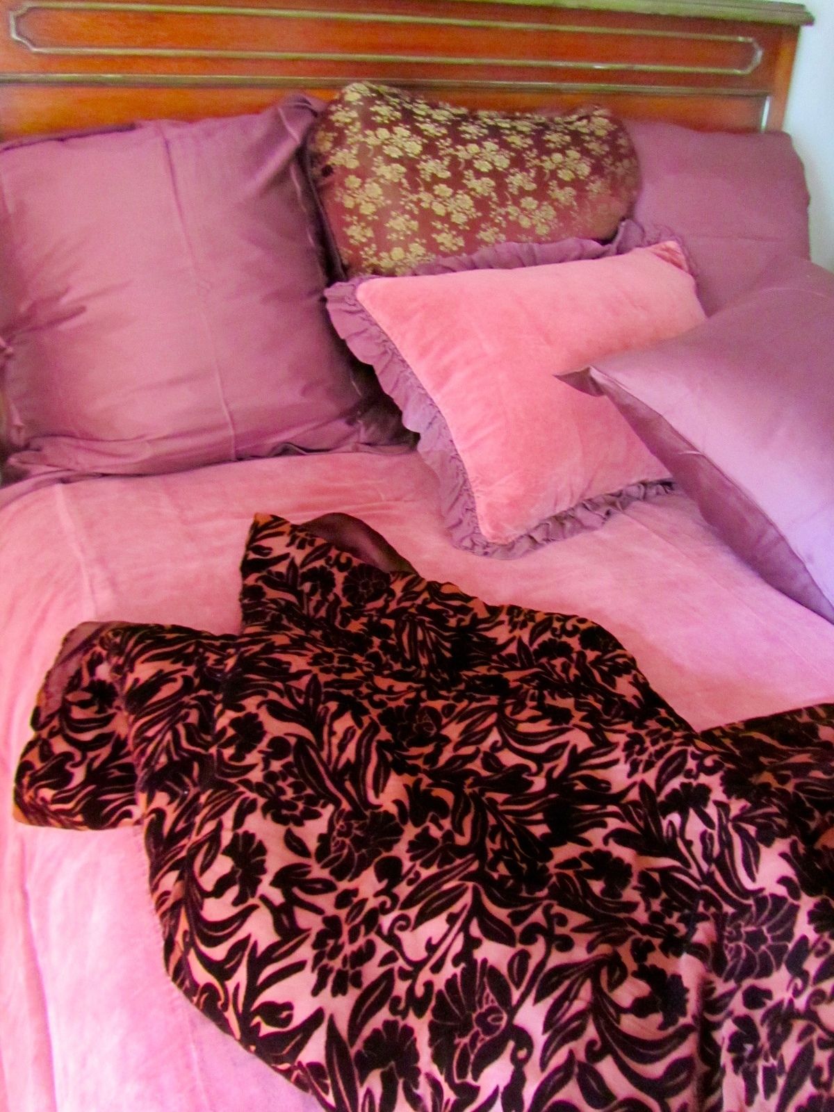 Velvet Satin Duvet Cover in Blush by Bella Notte Linens